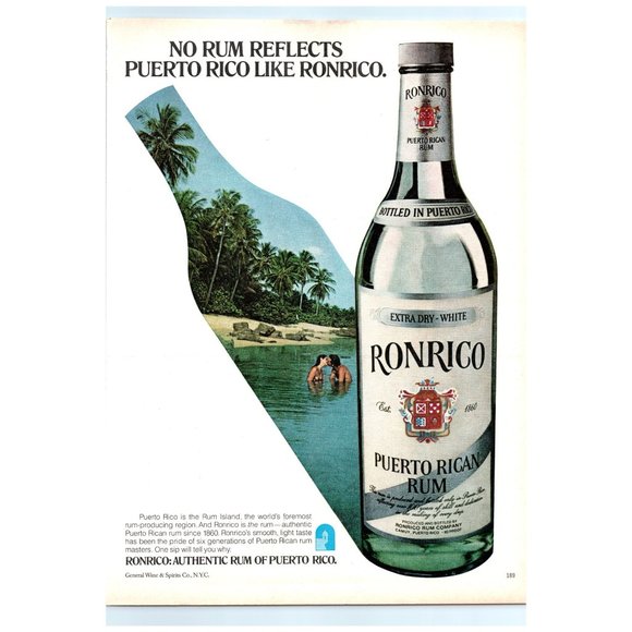 Ron Rico | Art | 979 Ron Rico Puerto Rican Rum Vintage Print Ad Palm ...